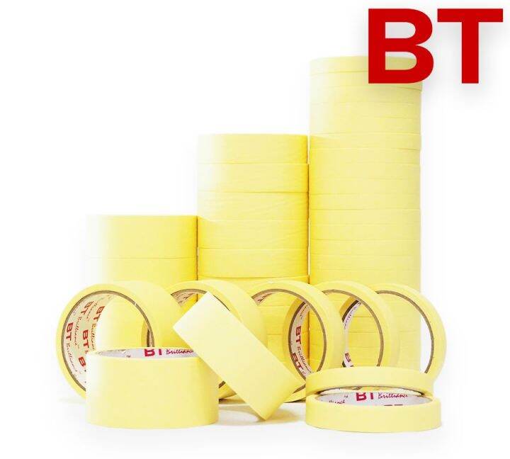 MASKING TAPE / TAPE KERTAS 14M YELLOW/ROLL - BT Brilliance | Lazada