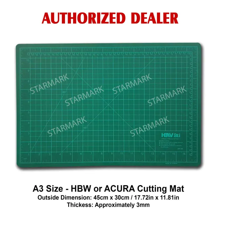 Acura Cutting Mat A3 or HBW Brand Mats Matt Matts Paper Papers - A3 ...