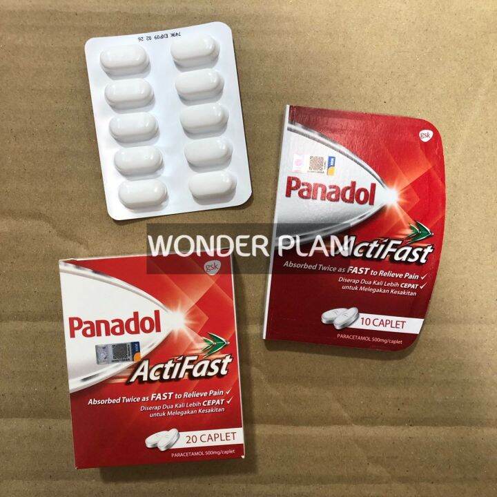 Wonder Plan Panadol Actifast 500mg Paracetamol Caplet - 10s (1 Strip ...