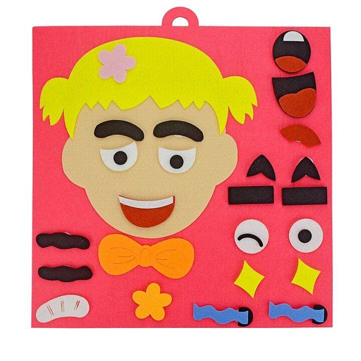 Montessori Expression Emotion Change Game DIY Felt Fabric Craft Kits ...