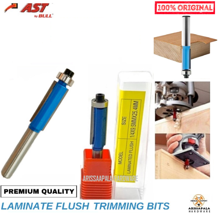 BULL AST Mata Profil Trimer Pinggiran Hpl Kayu PVC Edging Mata Router ...