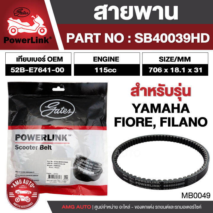 สายพาน Yamaha Fiore,Filano 115cc ตรงรุ่น มอเตอร์ไซค์ ออโตเมติก รถสายพาน ...