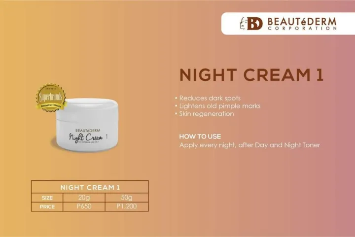 Beautederm NIGHT CREAM 1 (50g) | Lazada PH