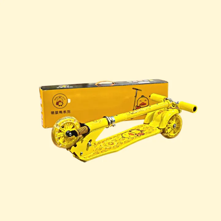 G.Duck Scooter สกู๊ตเตอร์ ขาไถ ปรับได้ 3ระดับ มีไฟที่ล้อ ลายเป็ด สี ...