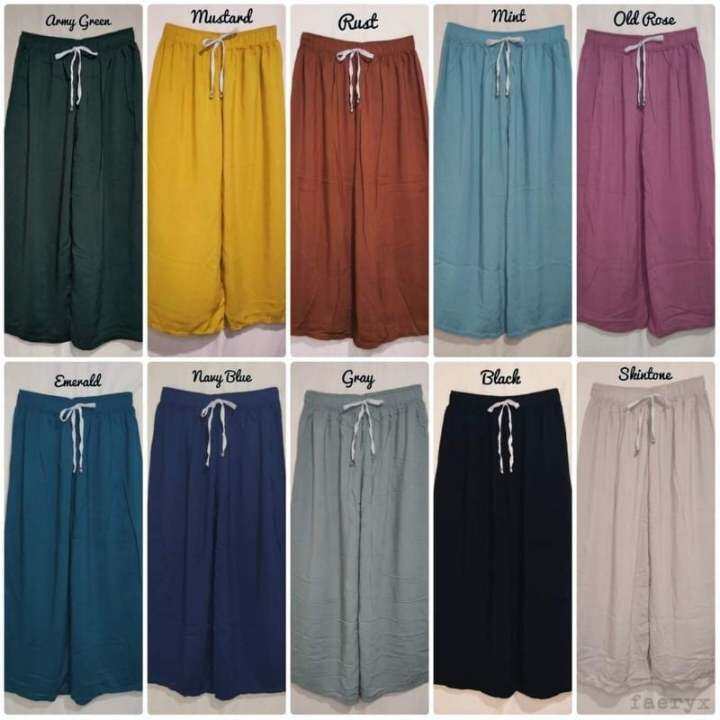 PLAIN CHALLIS SQUAREPANTS COD | Lazada PH