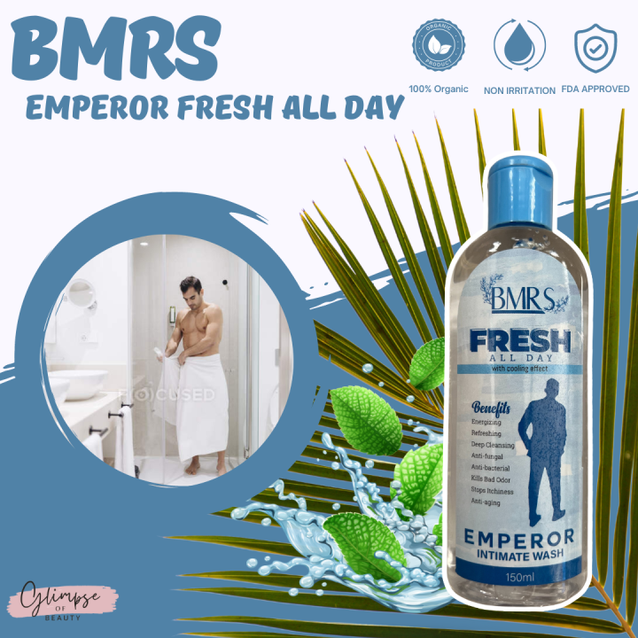 BMRS EMPEROR MASCULINE WASH Fresh All Day 150 ml Intimate Wash for MEN ...
