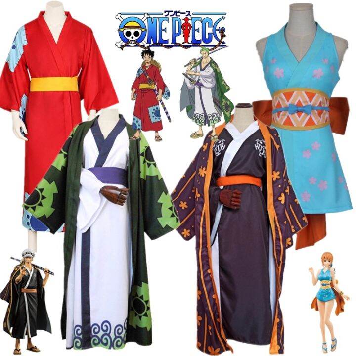 Anime One Piece Cosplay Costume Trafalgar D Water Law/Monkey D. Luffy ...