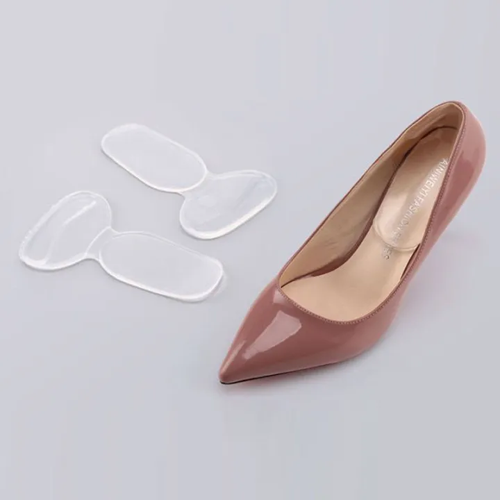 SAWU 4 Pairs Silicone Heel Sticker T-type Anti-wear Foot Sticker Half ...