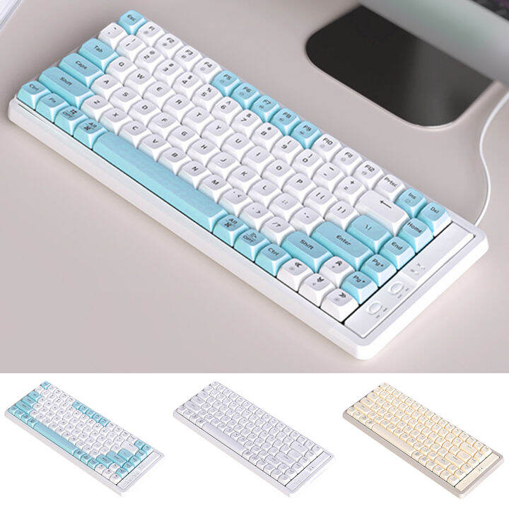 GK85 Keyboard Mekanis Berkabel, Paking Lampu Rollover N-key Ergonomis ...