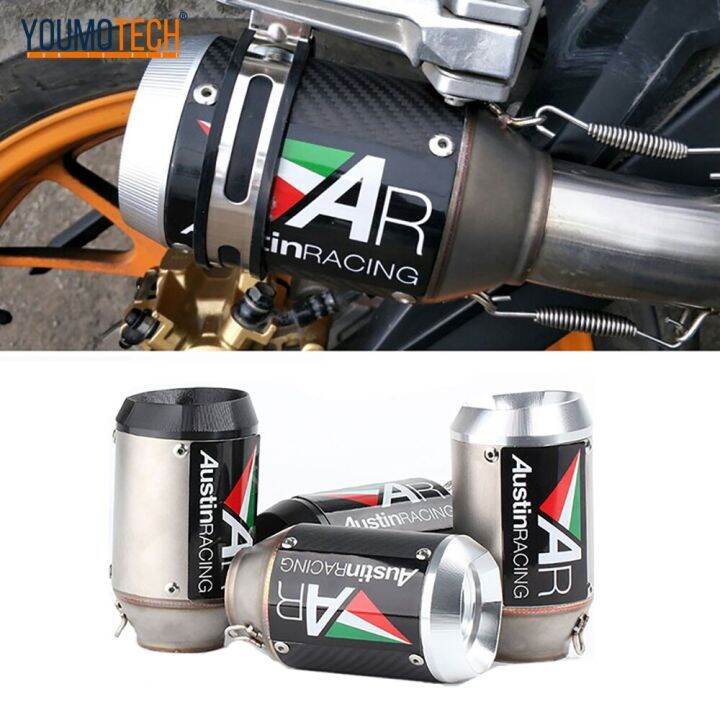 51mm/60mm Motorcycle Exhaust Muffler Pipe Carbon Fiber Exhaust Escape ...