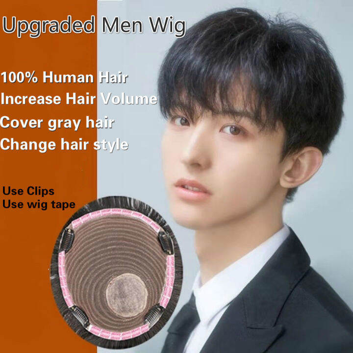 2022 New Upgraded Men Wig Human Hair Original Short Hair Wig for Men ...