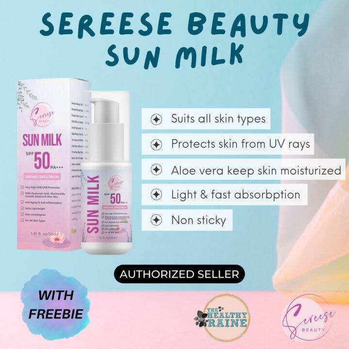 SEREESE BEAUTY Sun Milk SPF50 Broad Spectrum WITH FREEBIE | Lazada PH