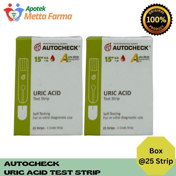 Autocheck Urin Acid Test Strip Box 25 Strip / Asam urat | Lazada Indonesia
