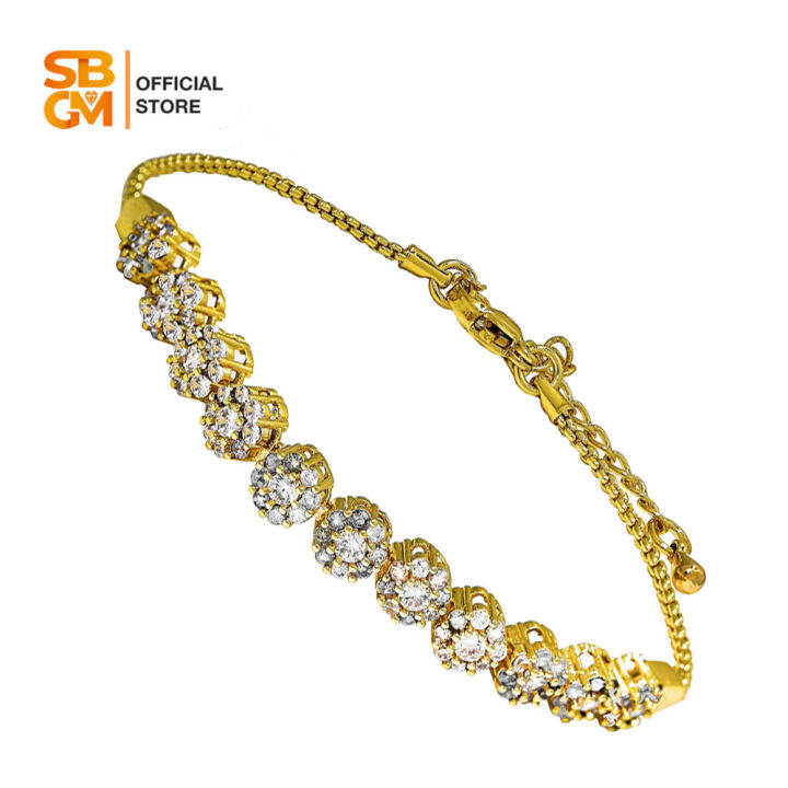 SBGM Jewelry 18K Gold plated Stainless Steel Tauco chain Bracelet with ...