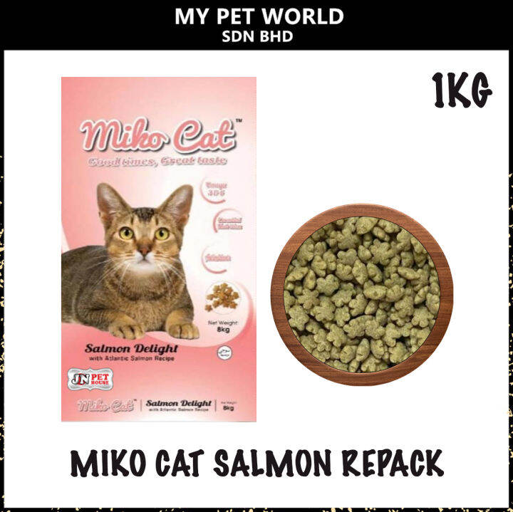 Miko Cat Salmon Delight (Cat Food) 1KG [REPACK] | Lazada