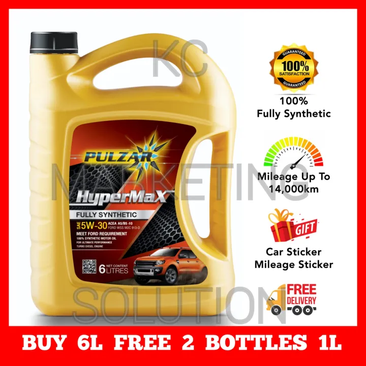PULZAR Fully Synthetic Diesel Engine Oil SAE 5W30 ACEA A5/B5-10 [6L ...