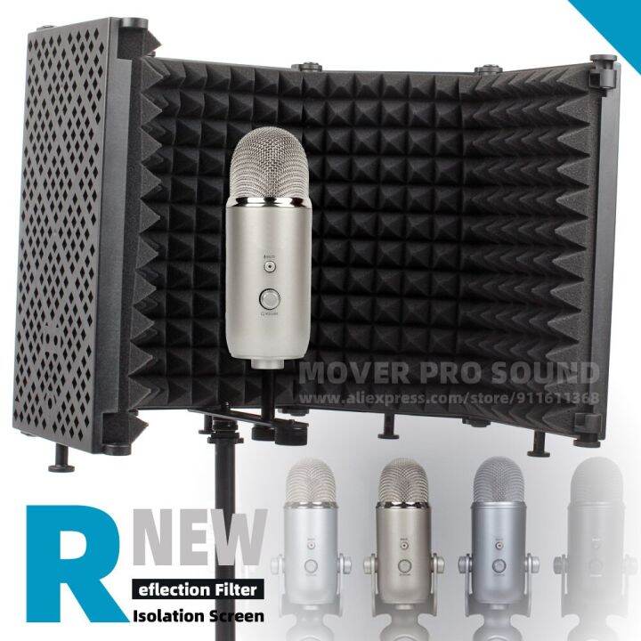 Foldable Noise Reduction Sound Absorbing Microphone Sponge For Blue ...