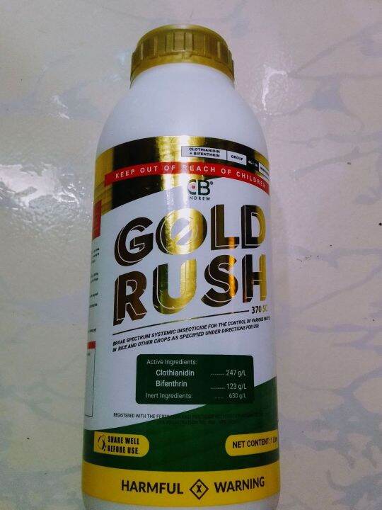 GOLD RUSH CLOTHIANIDIN+BIFENTHRIN INSECTICIDE (LITER) BY C. B ANDREW ...