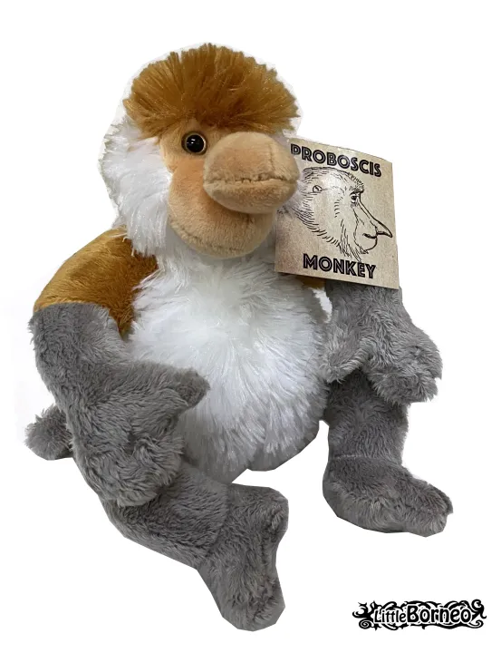 Proboscis Monkey Plush Toy / Soft Toy 15cm - LittleBorneo - Borneo Animal - Long Nose Monkey ...