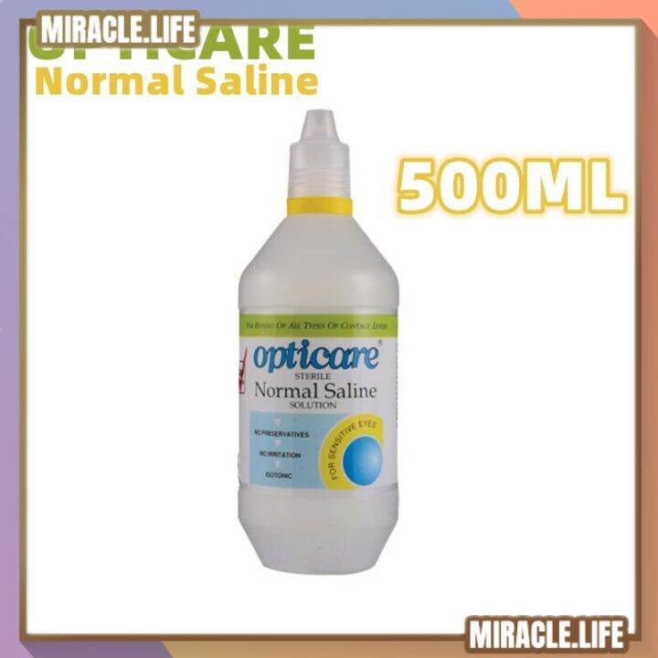 (500ml) Opticare Sterile Normal Saline Solution For Contact Lens | Lazada