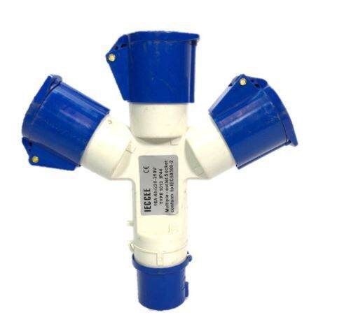 3 Way 16A AMP Plug 3 Pin 240V Waterproof Industrial Core Socket / Multiple Outlet Socket / Soket ...