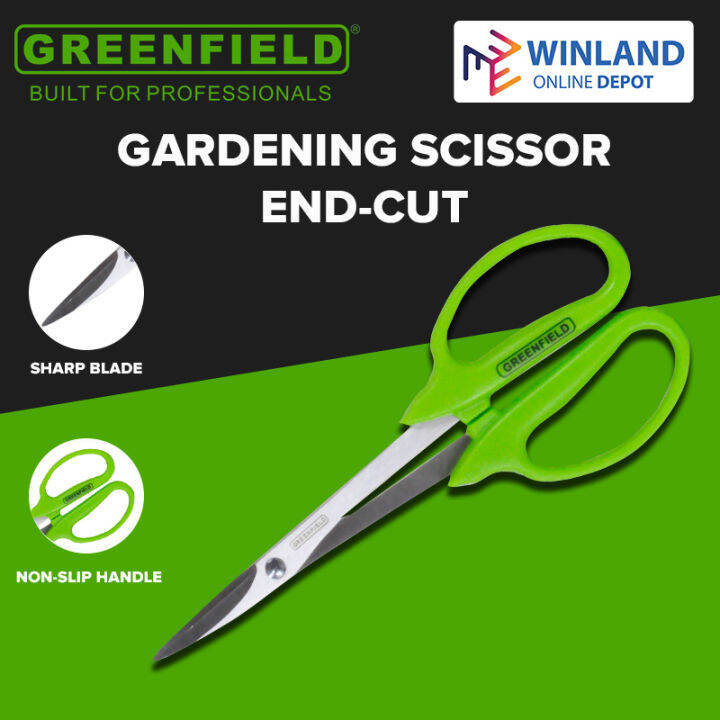 GREENFIELD Tools by Winland Stainless Steel Gardening Scissor-End Cut ...