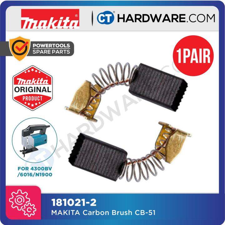 MAKITA 181021-2 CARBON BRUSH CB51 FOR CORDED TOOLS N1900B / 4300BV ...