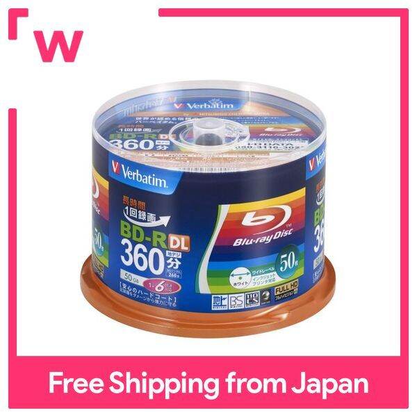 Verbatim Verbatim once recorded for a Blu-ray disc BD-R 50GB 50 sheets white printable single ...