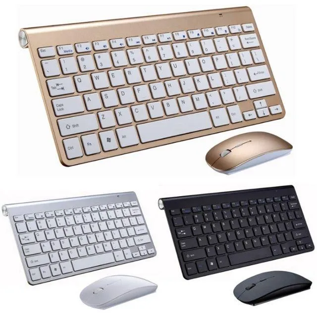 (Free OTG Cord)(Free Battery) 2.4 GHz Wireless Keyboard Slim Multmedia ...