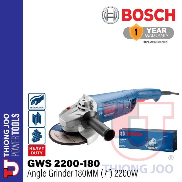 BOSCH GWS 2200-180 ANGLE GRINDER | Lazada