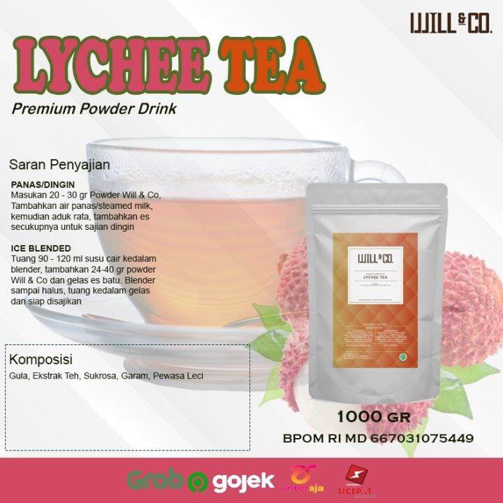 Bubuk Minuman Teh Leci Premium Will&Co Powder 1Kg | Lazada Indonesia