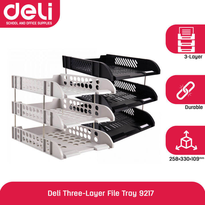 Deli File Organizer- Three-Layer File Tray 9217 | Lazada PH