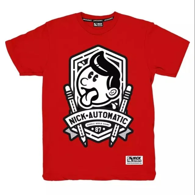 NICK AUTOMATIC Pencil Crew V2 (RED) T-Shirt | Lazada PH