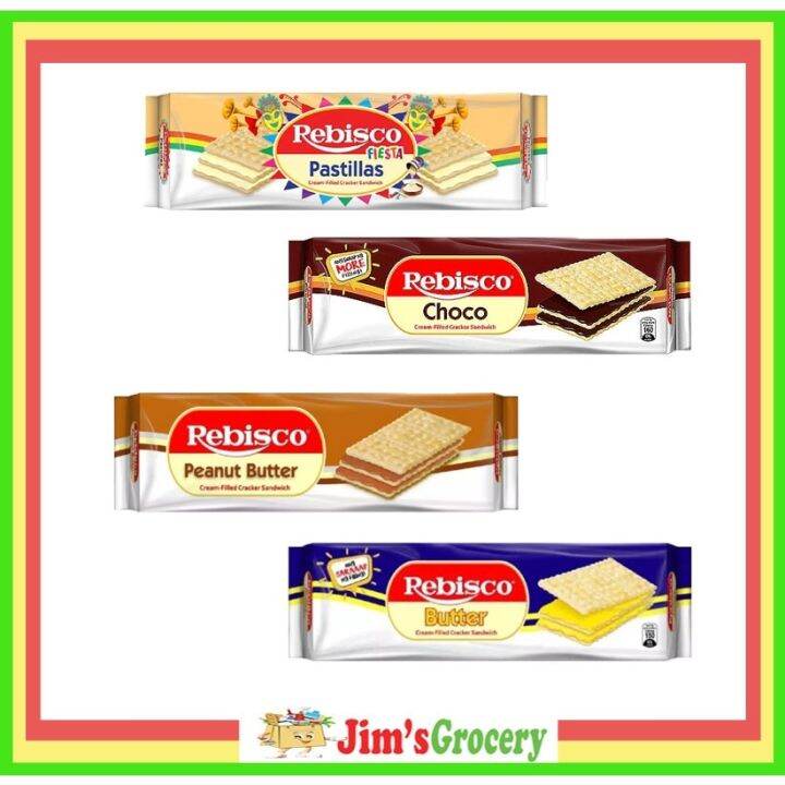 JIMS REBISCO SANDWICH/CRACKER/CHOCO/BUTTER/CREAM/FIESTA/PEANUT/STRAW ...