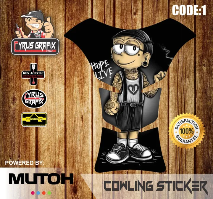 UNIVERSAL COWLING GLOSSY DECALS STICKER | Lazada PH