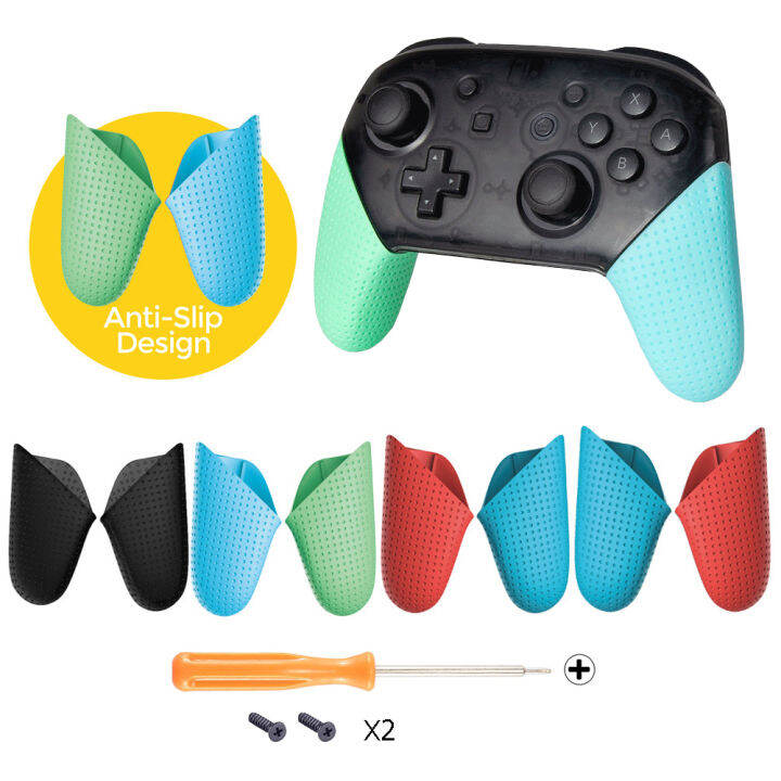 NS Switch Pro Controller Replacement Handle Grip Case Soft Touch DIY Hand Grip Shell for ...