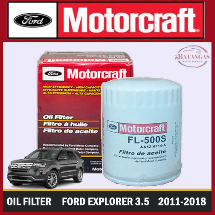 MOTORCRAFT OIL FILTER FORD EXPLORER 3.5 2011-2018 PN: FL-500S | Lazada PH