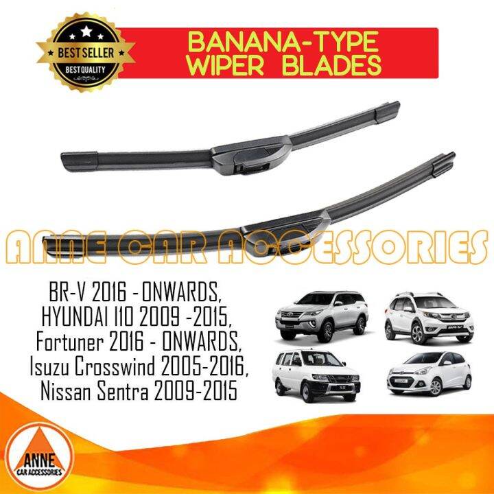 BRV / Fortuner / i10 Crosswind / Sentra / Wiper Blade Class A+ Rubber ...