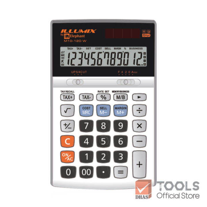 Illumix เครื่องคิดเลข เครื่องคิดเลขขนาดกลาง รุ่น M10-12D สีขาว จำนวน 1 ...
