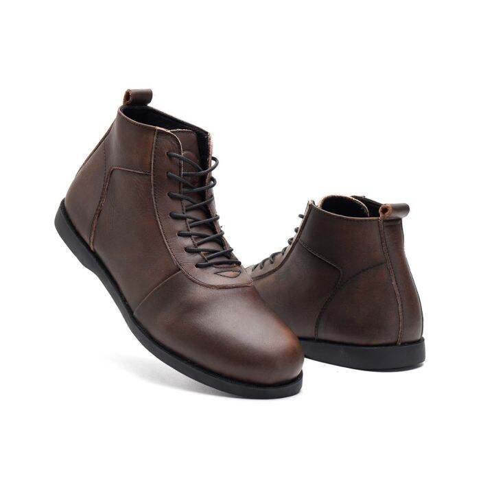 SULTAN STORE Sepatu Pria Semi Boots Ventura Kasual Formal Pria Kulit ...
