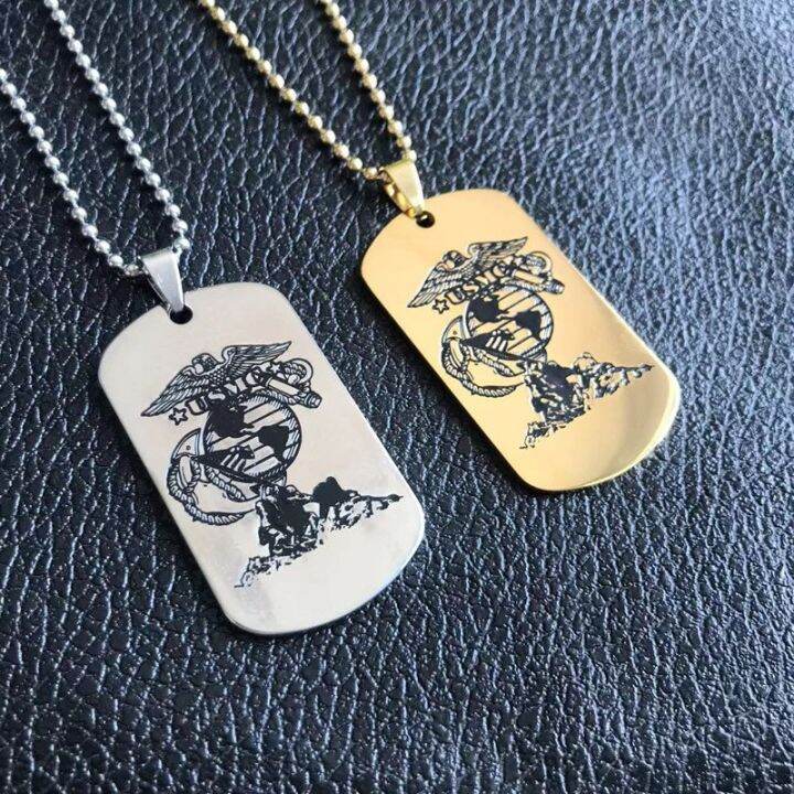 Classic Foreign Ornament Stainless Steel Metal Dog Tag UNSC Logo ...