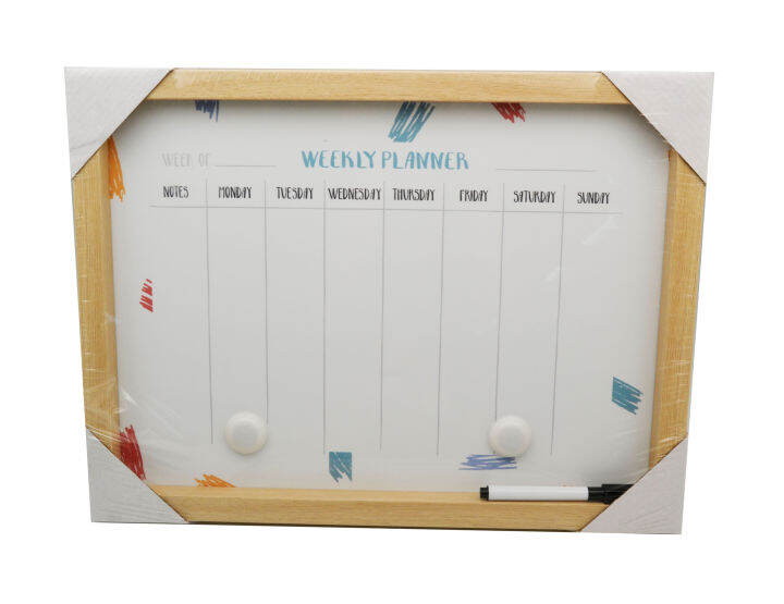 Weekly Planner White Board with MDF Frame Horizontal Design 526 | Lazada PH