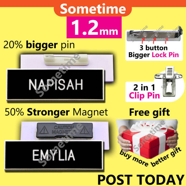 Name Tag MAGNET, Name Tag PIN Untuk Tag Nama Sekolah Cikgu, Nama Tag ...