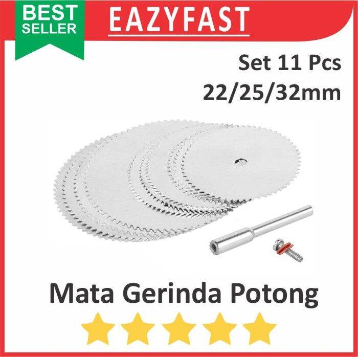 Mata Gerinda Mini Circular Saw HSS Set 11 Pcs Grinder Kayu Plastik ...