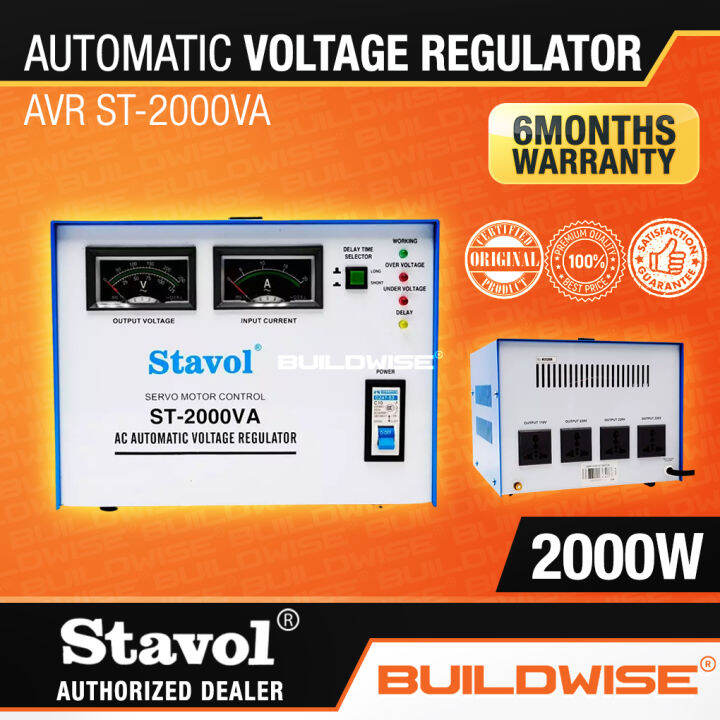 Stavol ST-2000VA AVR Power Supply 2000 Watts / 2000W Automatic Voltage ...