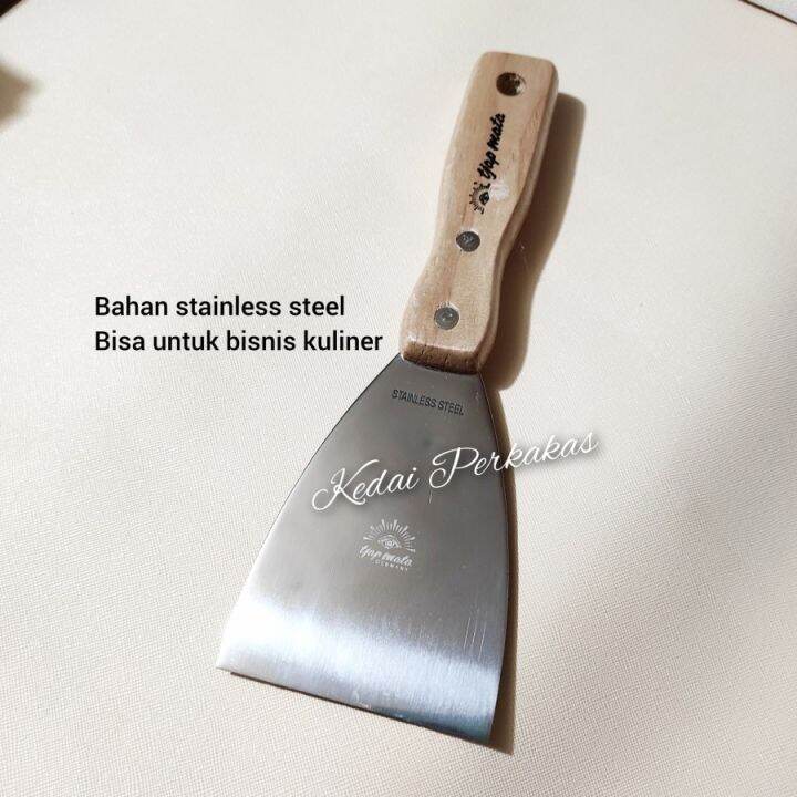 Kape Tjap Mata Stainless Steel 3 inch Scrap dempul Scraper Sekrap 3 ...