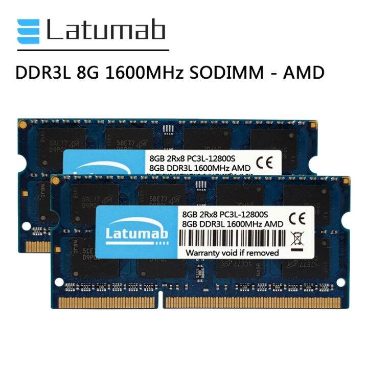 Latumab Ram Ddr3l 8gb 1600mhz Laptop Memory For Amd Cpu Chipset Pc3l