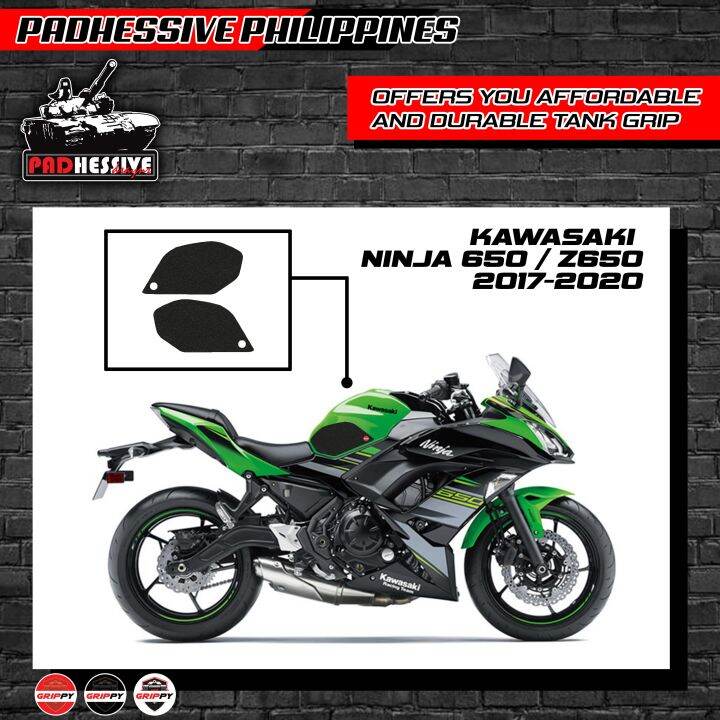 KAWASAKI NINJA 650 / Z650 2017-2019 TANKGRIP PROTECTOR TRACTION TANKPAD ...