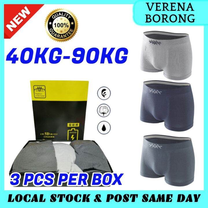 Plus Size Men Boxer 3 Pcs Per Box Man Underwear (40kg - 90kg) Premium ...
