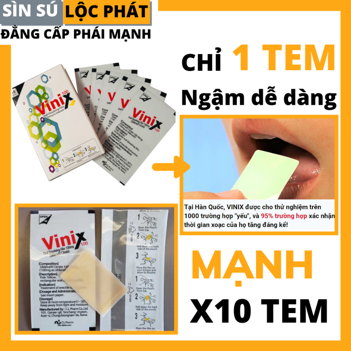 1 BOX VINIX 100mg (10 pcs) KOREA -Hộp 1 Hộp x 10 Tem Vinix KOREA HÀN ...